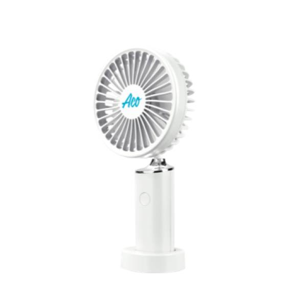 Aco RECHARGEABLE HANDHELD FAN 1200mAh WHITE