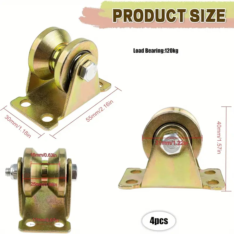 Track Wheel Pulley U/V-Shaped Angle Iron Track Wheel Pulley